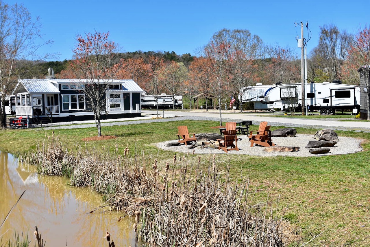 Waterside-at-Blue-Ridge-firepit | Imagine Camper