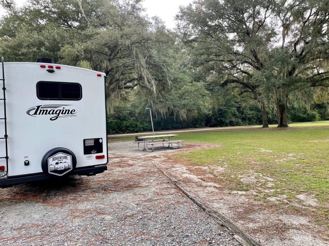 site-5-view-Reed-Bingham-State-Park- | Imagine Camper